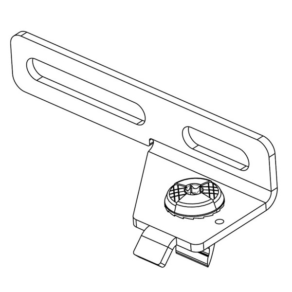 Floor bracket with M8x12 bolt and T-track nut (left)